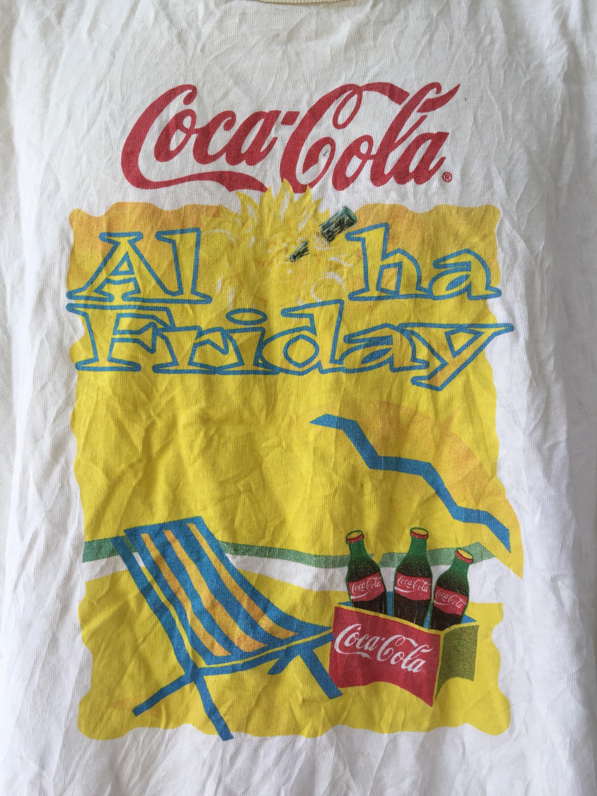 Vintage 90s Coca Cola Aloha Friday No Work Til Monday Tshirt Size L - Etsy