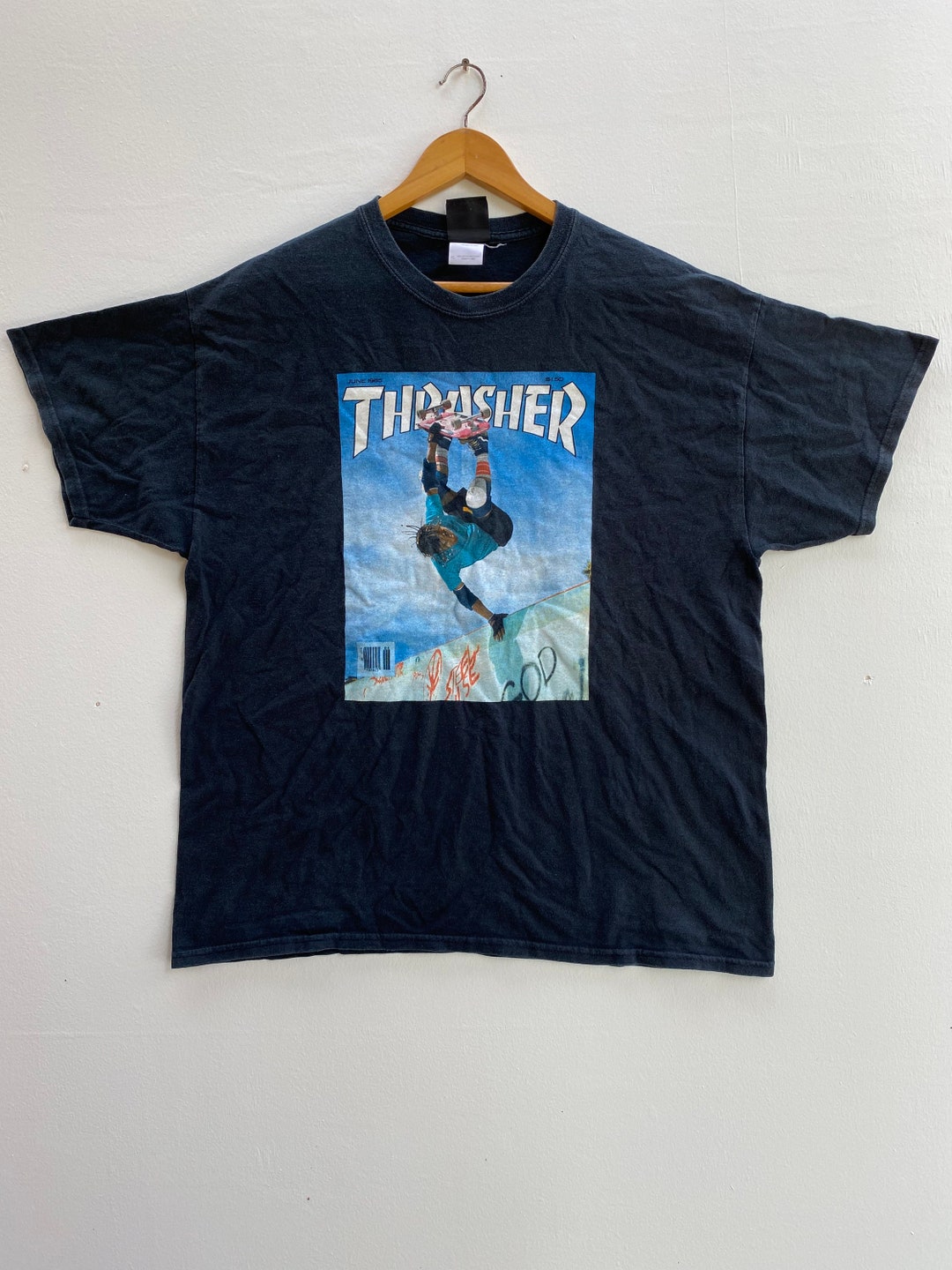 Vintage Thrasher Skateboarding Magazine Cover Book Tshirt Size XLARGE ...