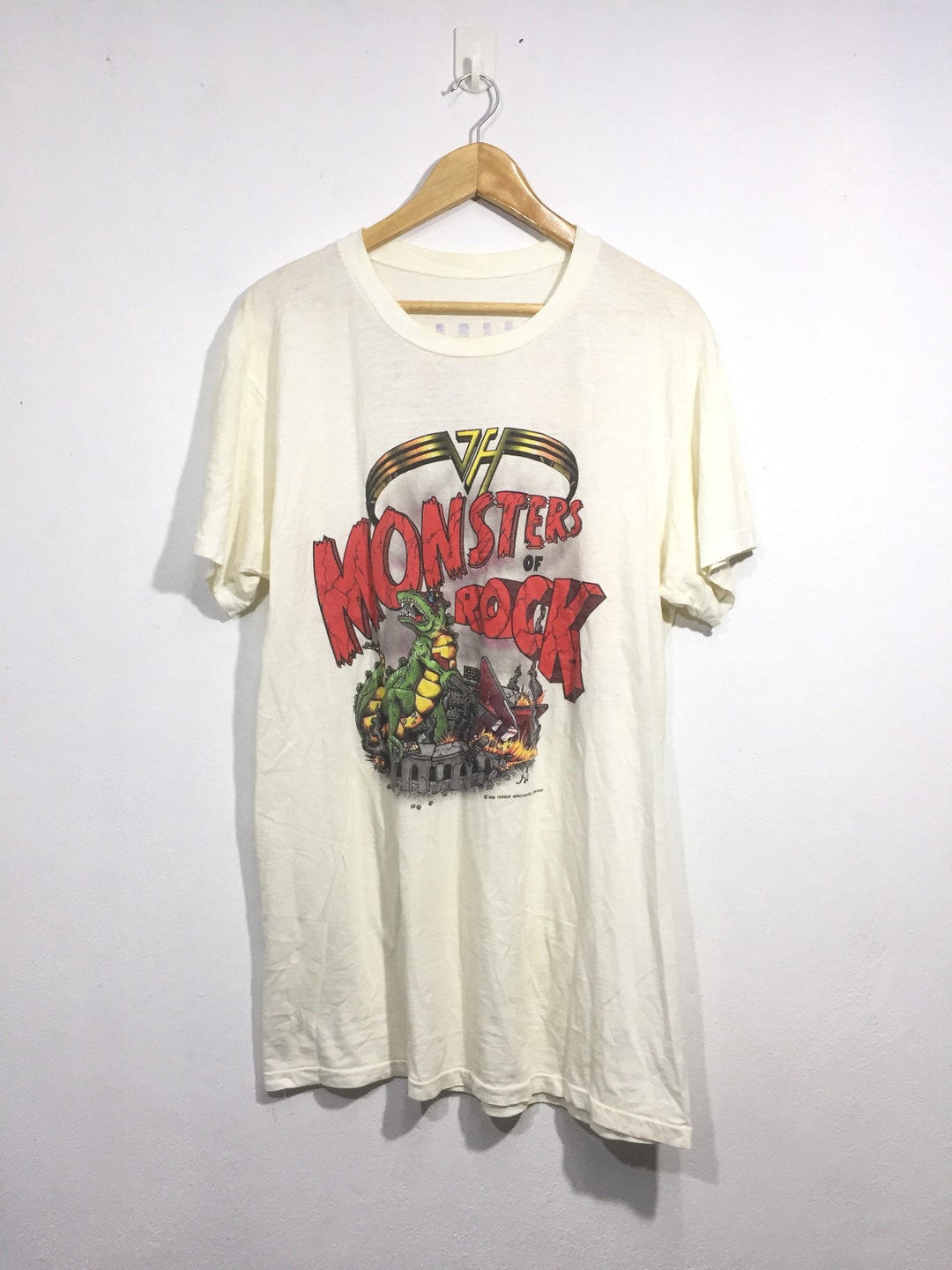 Vintage 80s Van Halen Monster of Rock 1988 Promo Tour Concert Tshirt ...
