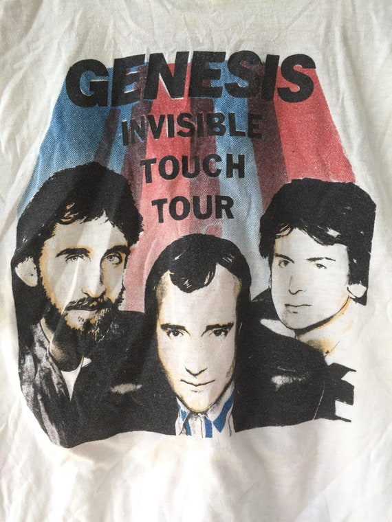 Vintage Genesis Invisible Touch Tour Paperthin Tshirt… - Gem