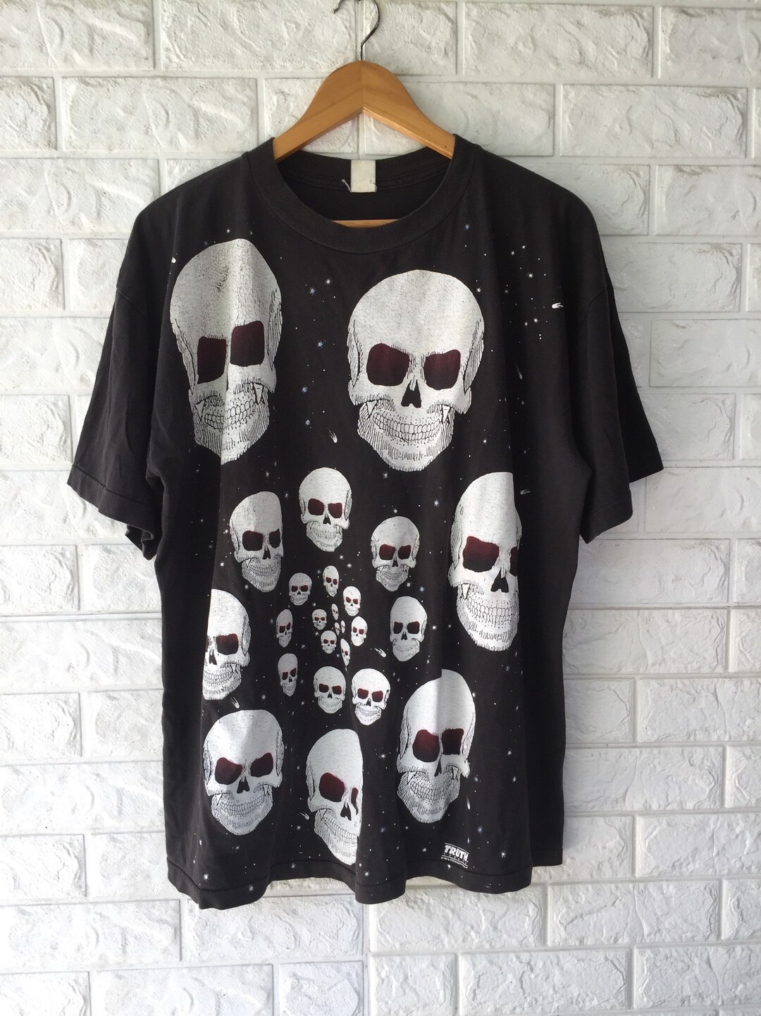 Vintage 90s Skull Skeletons OVP Overprint Tshirt Size XL - Etsy