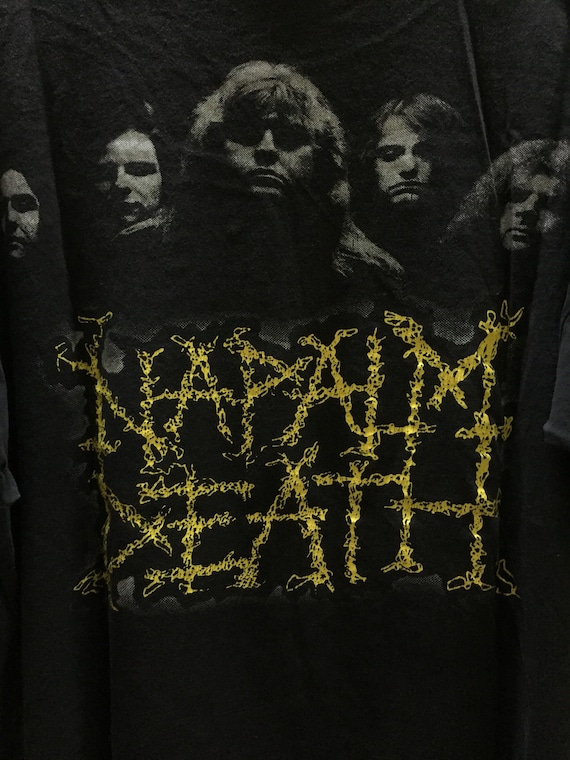 rare!!! Vintage napalm death band shirt xlarge size d… - Gem