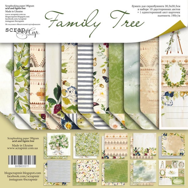 Tree Scrapbook Paper - Etsy