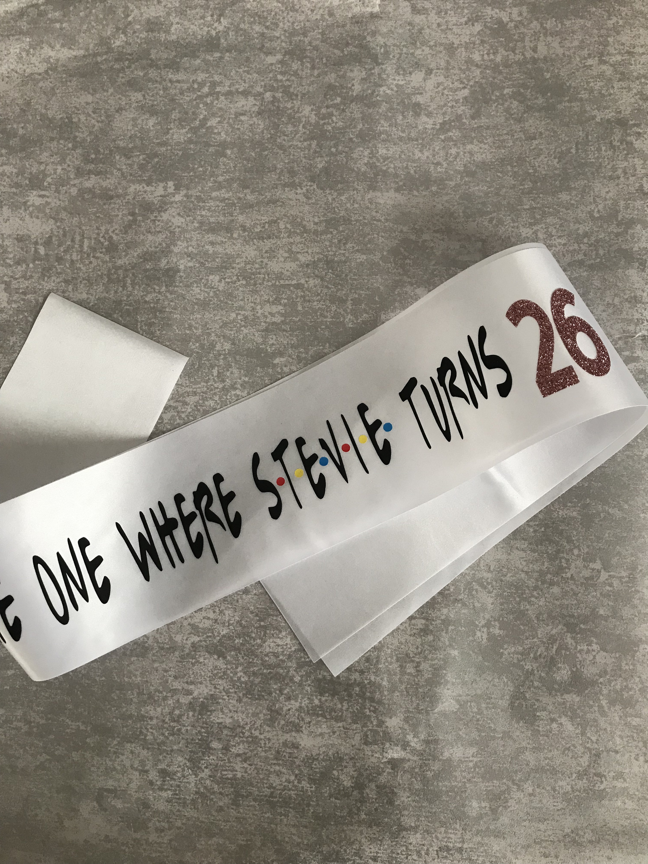 Birthday Sash 30th Birthday Sash Friends Theme Birthday - Etsy UK