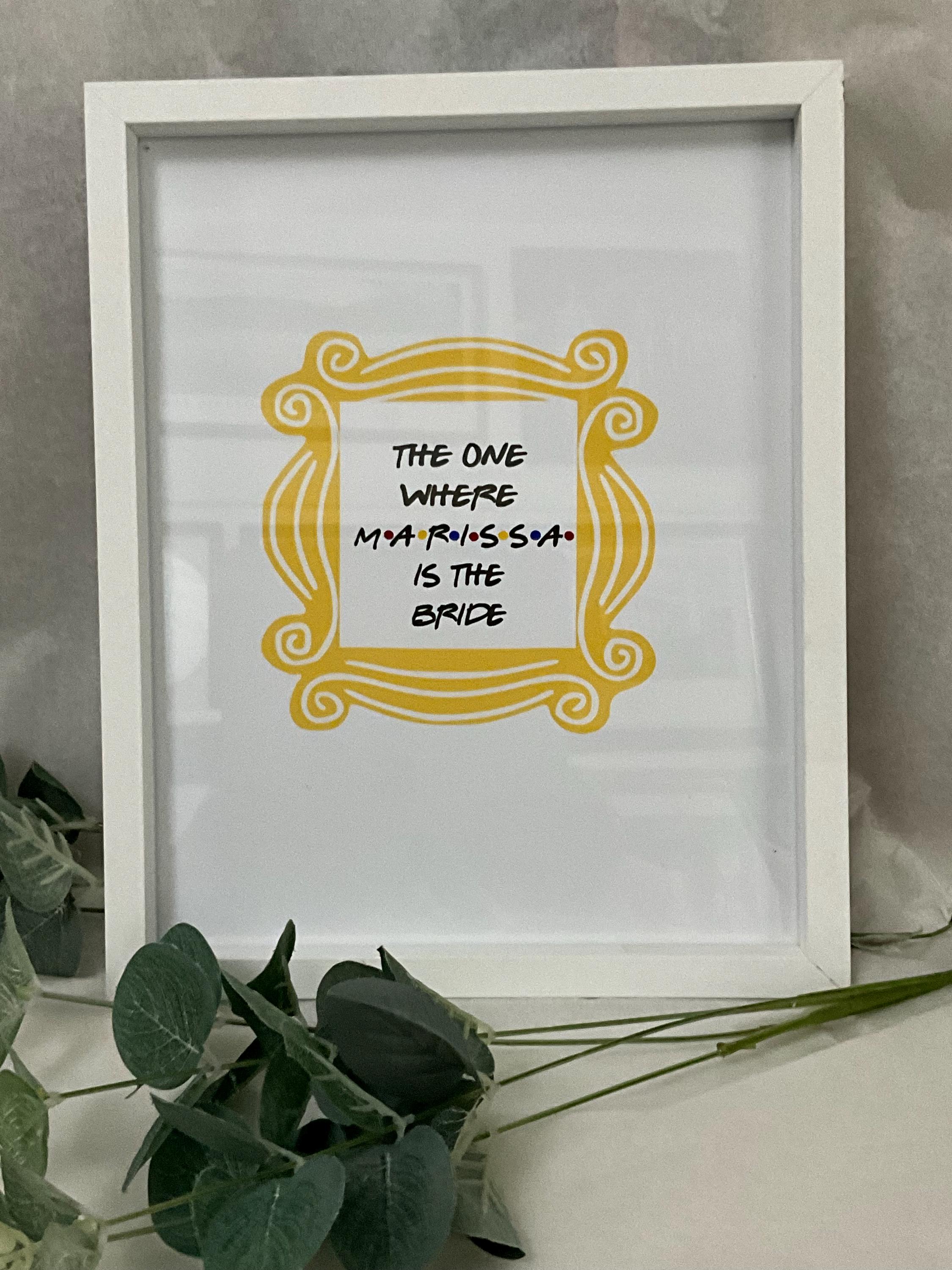 Hen Party Frame, Hen Party Guest Frame, Friends Themed Hen Party, Bride ...