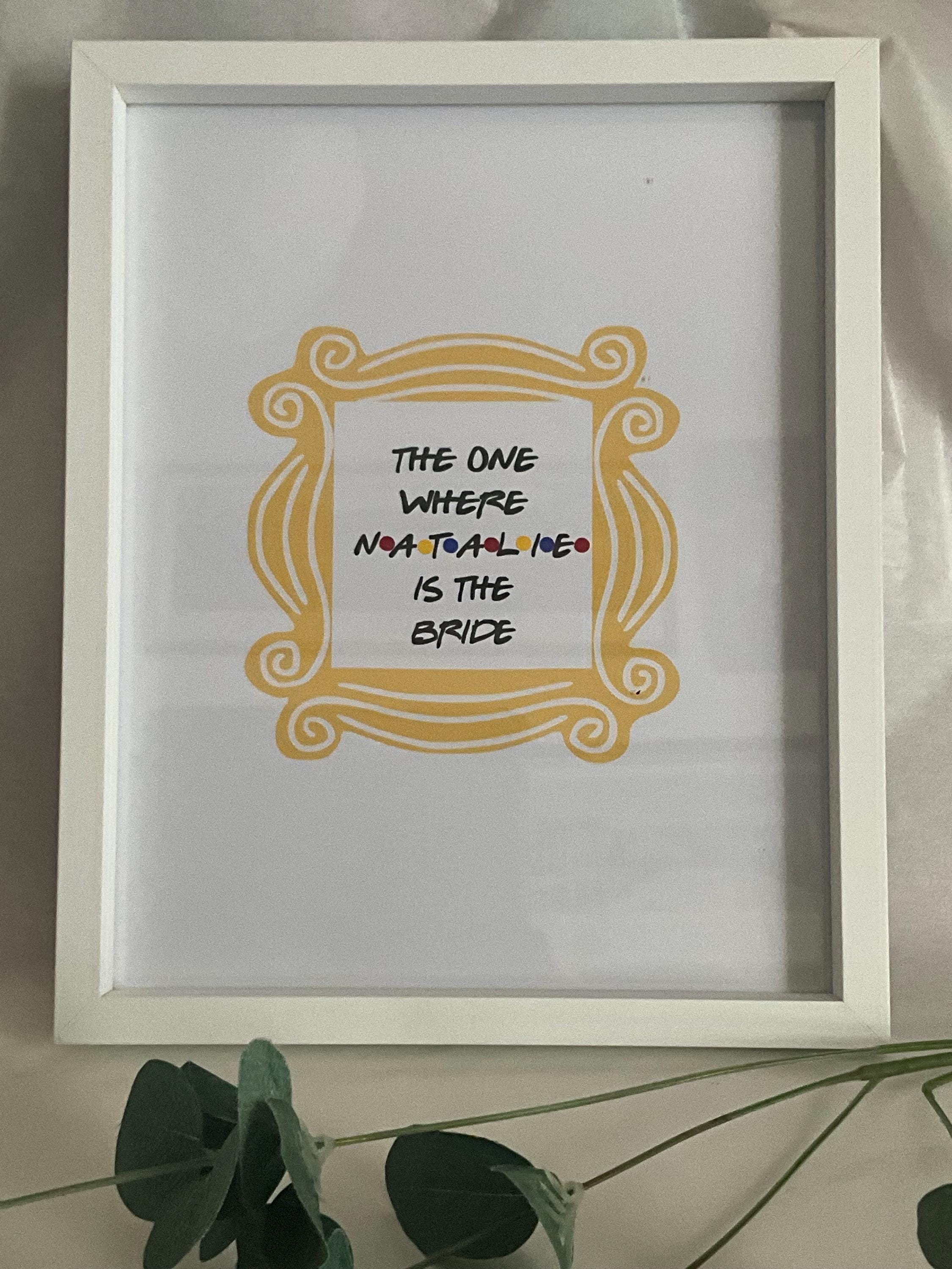 Hen Party Frame, Hen Party Guest Frame, Friends Themed Hen Party, Bride ...