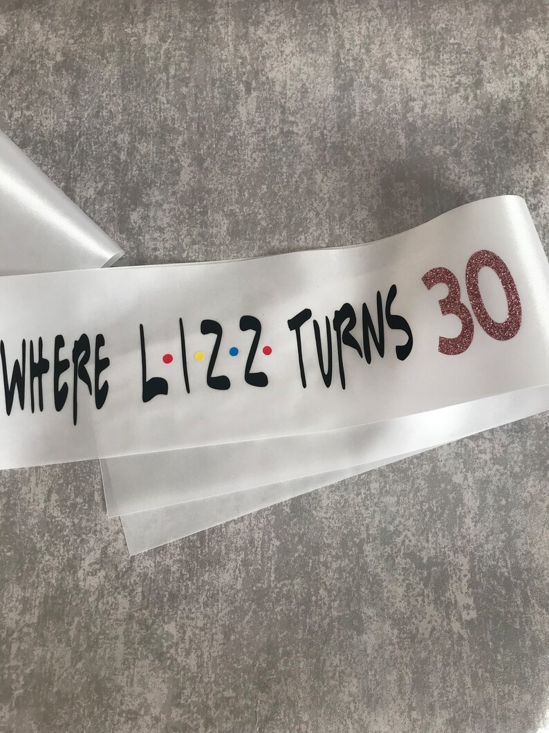 Birthday Sash 30th Birthday Sash Friends Theme Birthday - Etsy UK