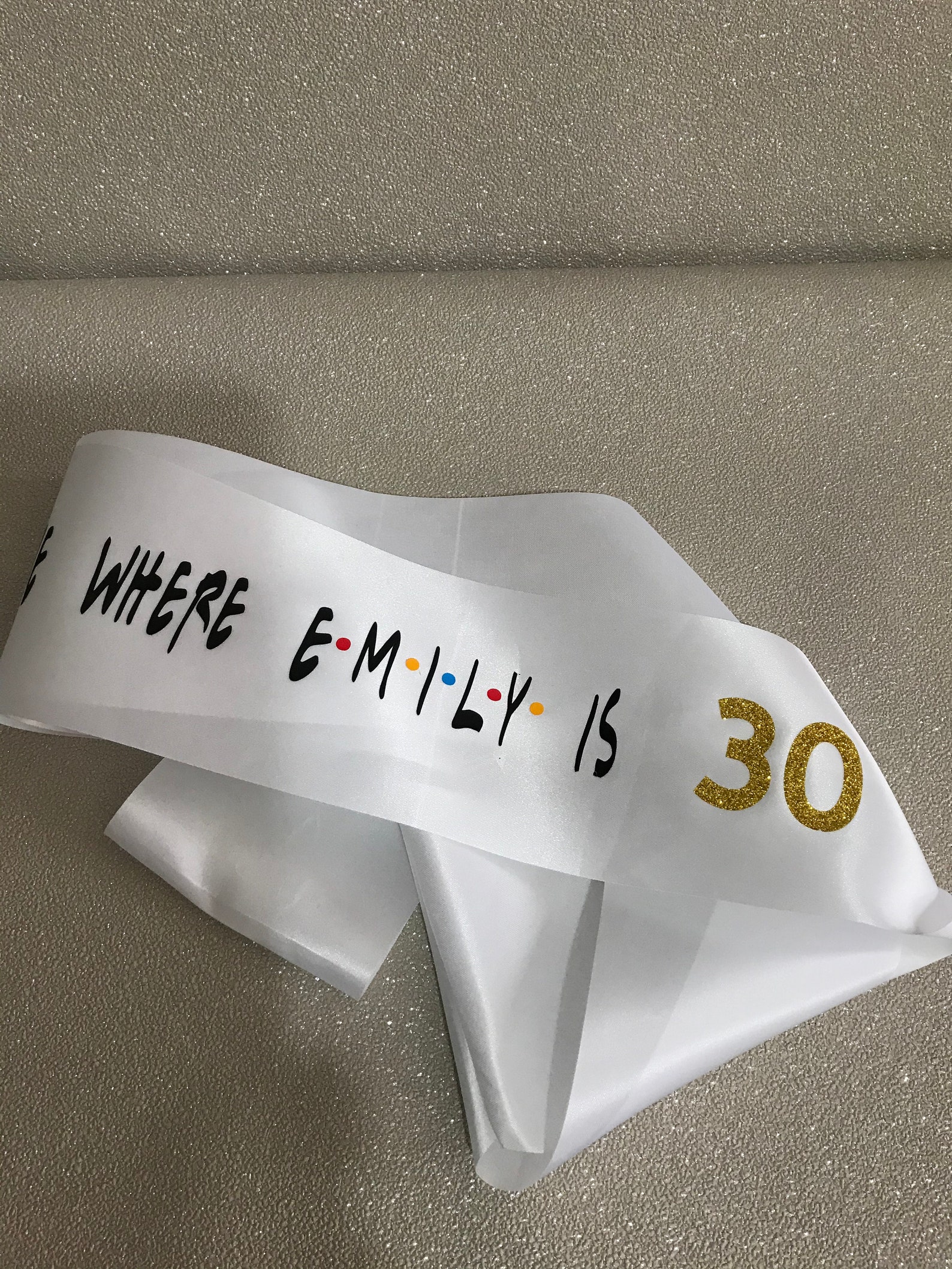 Birthday sash 30th birthday sash friends theme birthday | Etsy