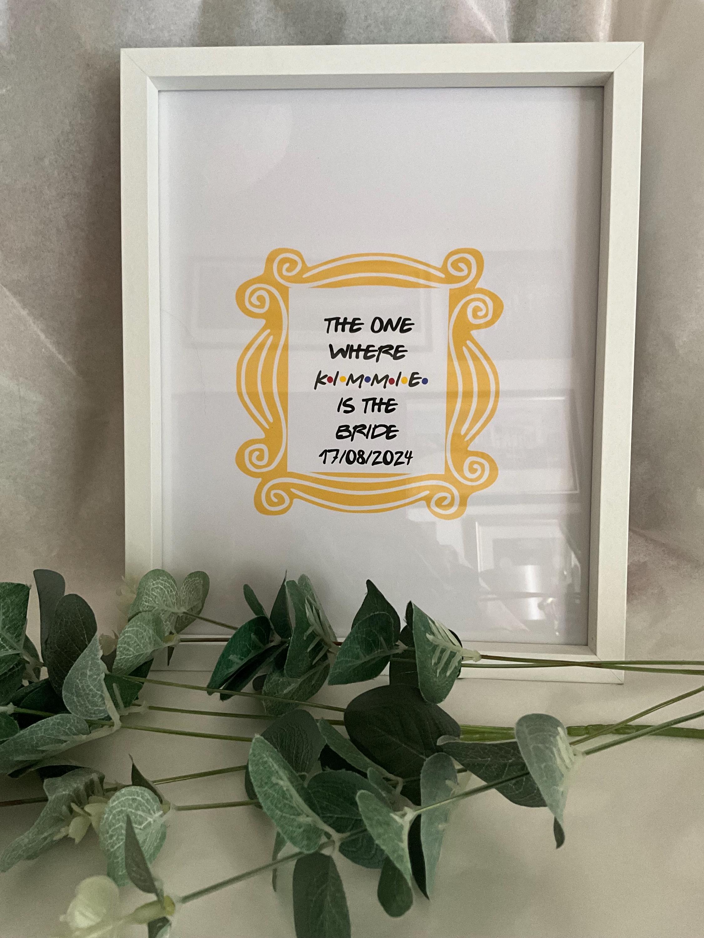 Hen Party Frame, Hen Party Guest Frame, Friends Themed Hen Party, Bride ...