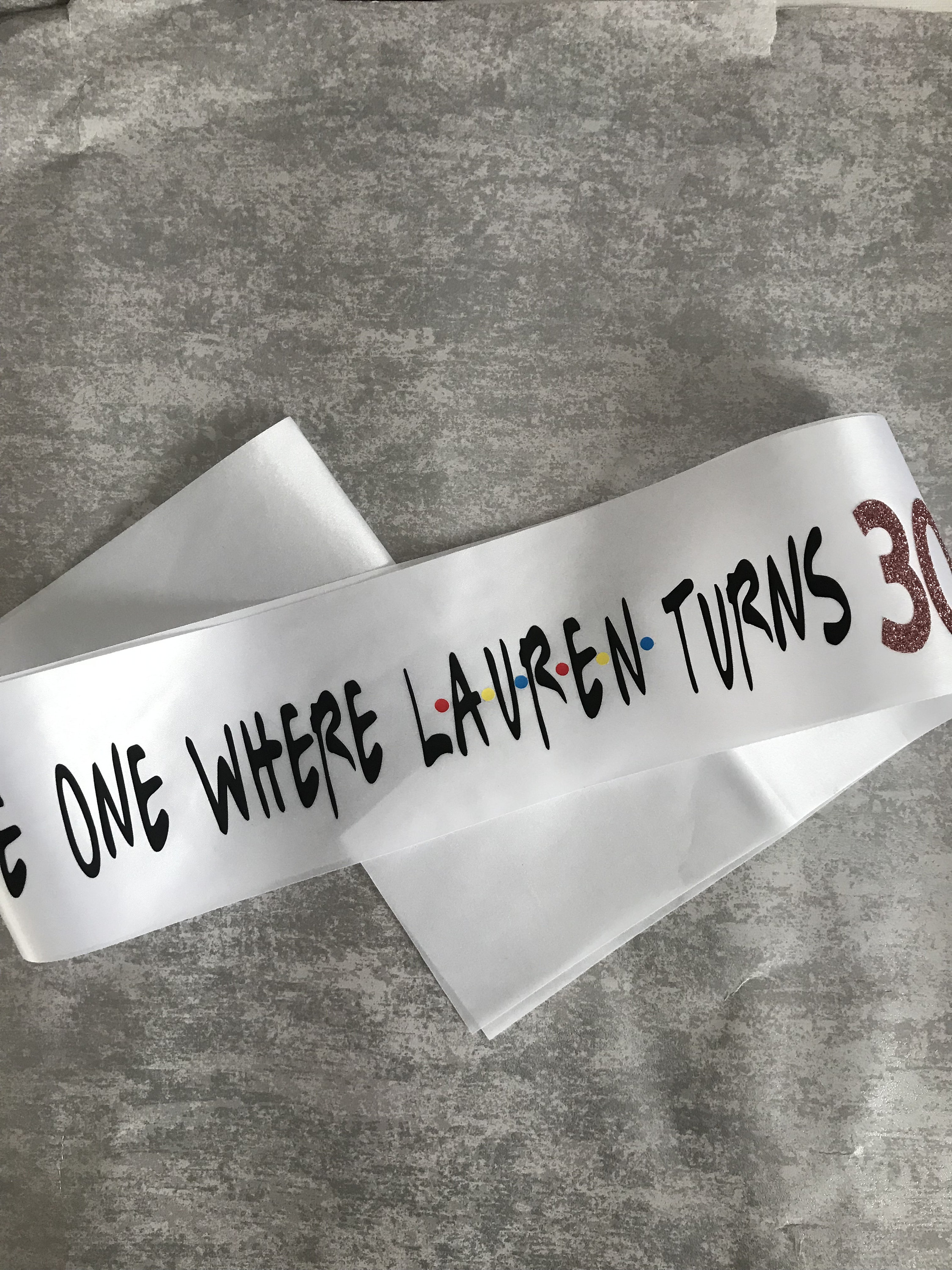 Birthday Sash 30th Birthday Sash Friends Theme Birthday - Etsy UK