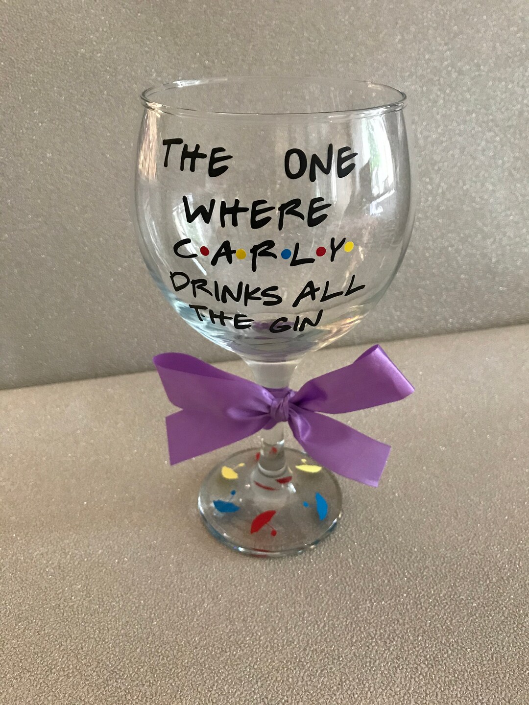 Friends Gift, Gin Glass, Personalised Gin Glass, Sister Gift, Gift for ...