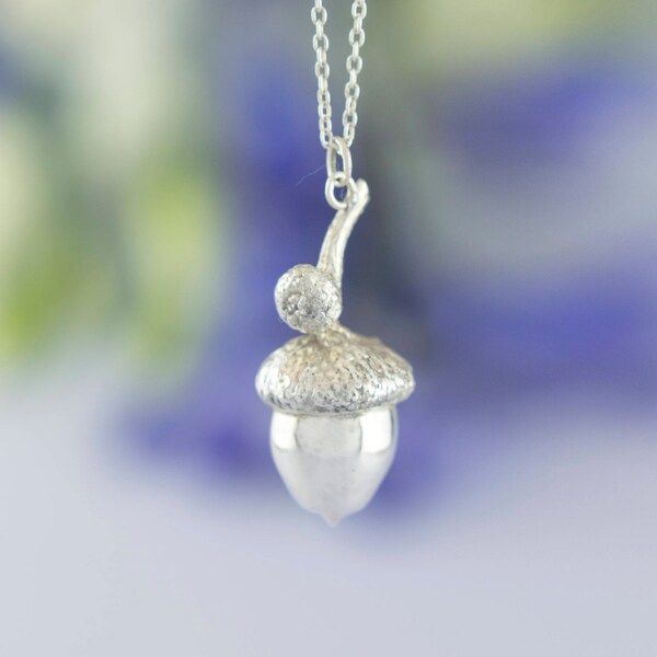 Silver Acorn - Etsy
