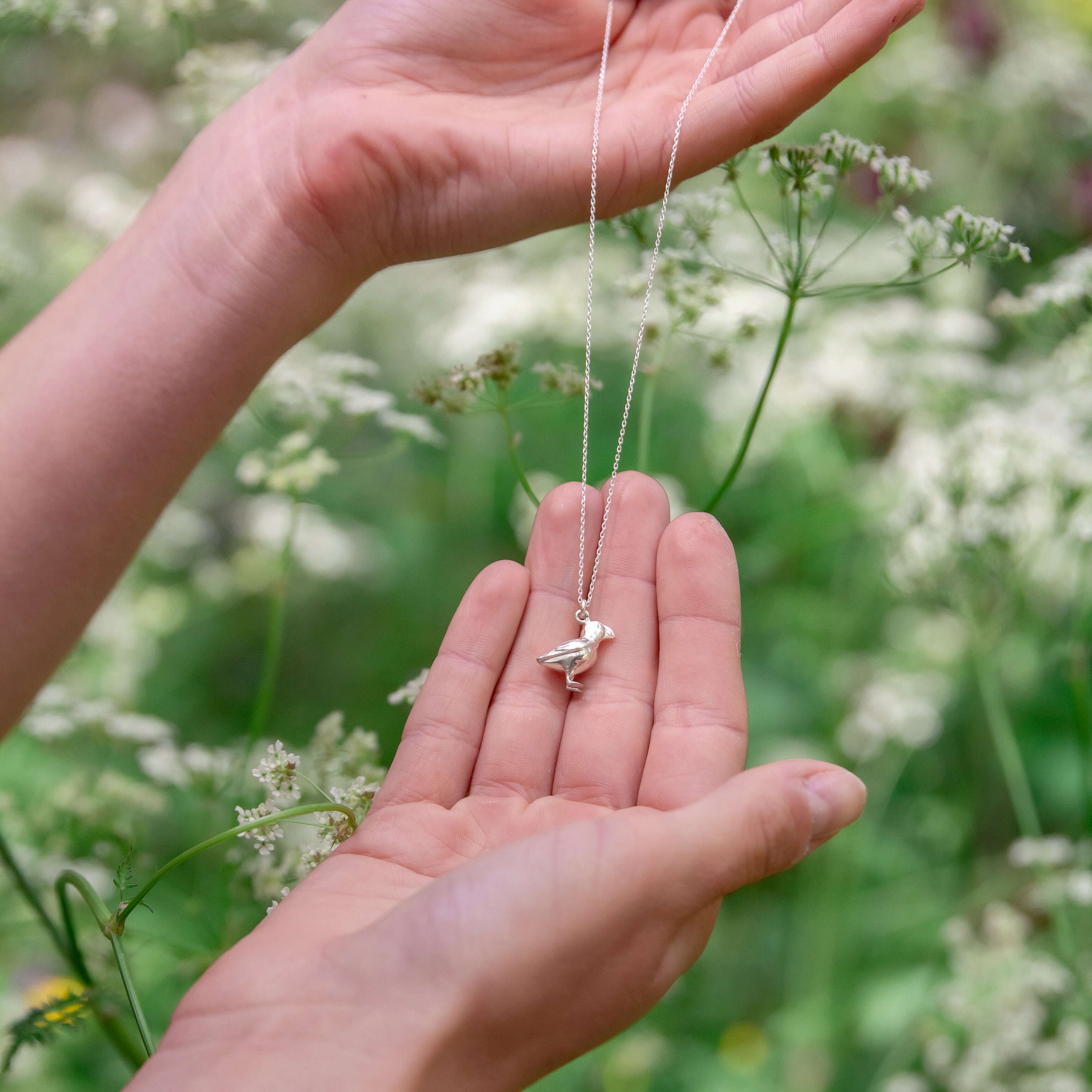 Puffin Necklace | Sterling Silver Puffin Pendant | Personalised Animal ...