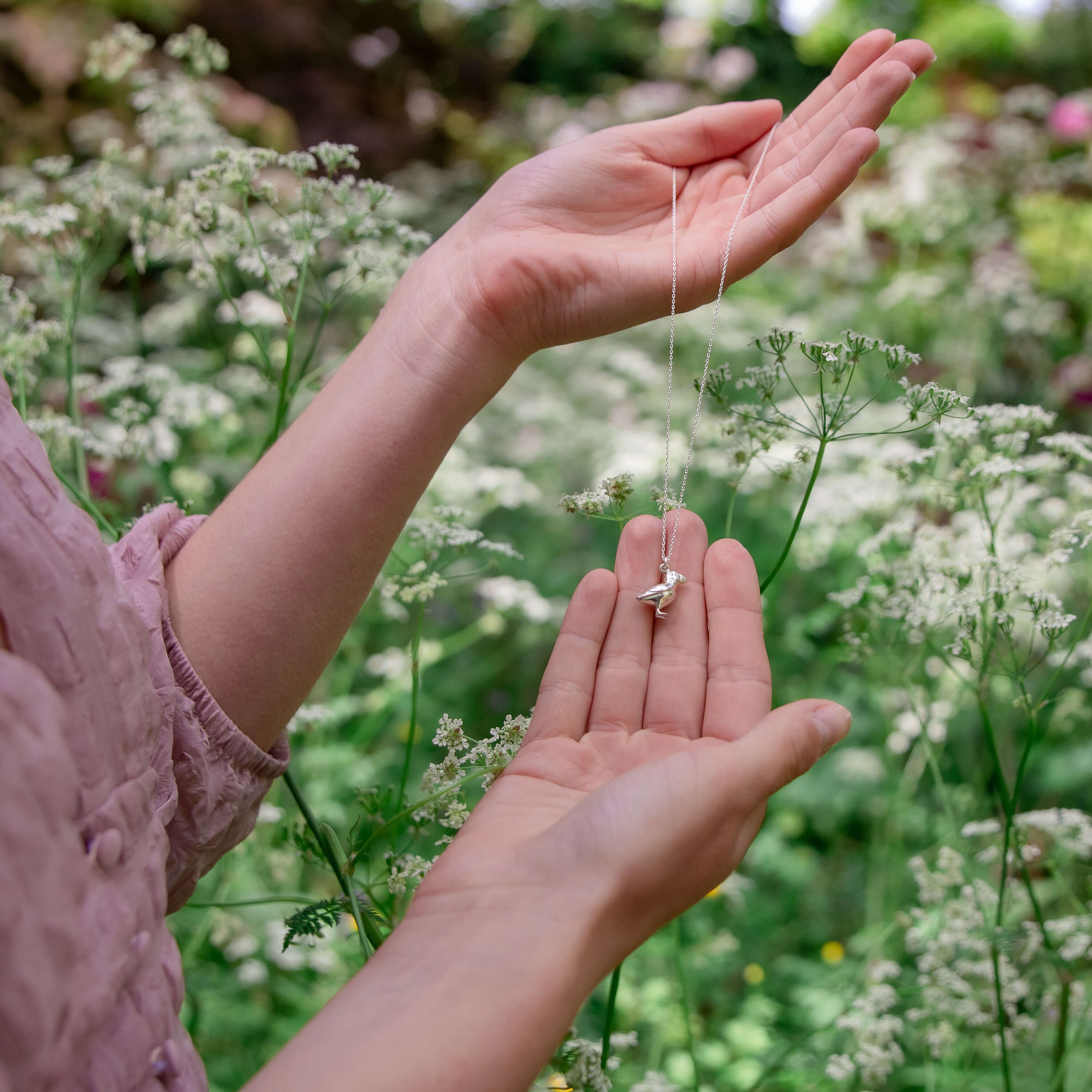 Puffin Necklace | Sterling Silver Puffin Pendant | Personalised Animal ...