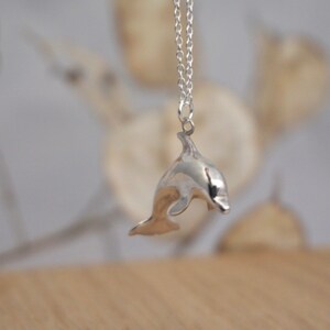 Dolphin Necklace ~ Playful Diving Dolphin Pendant | Sterling Silver ...