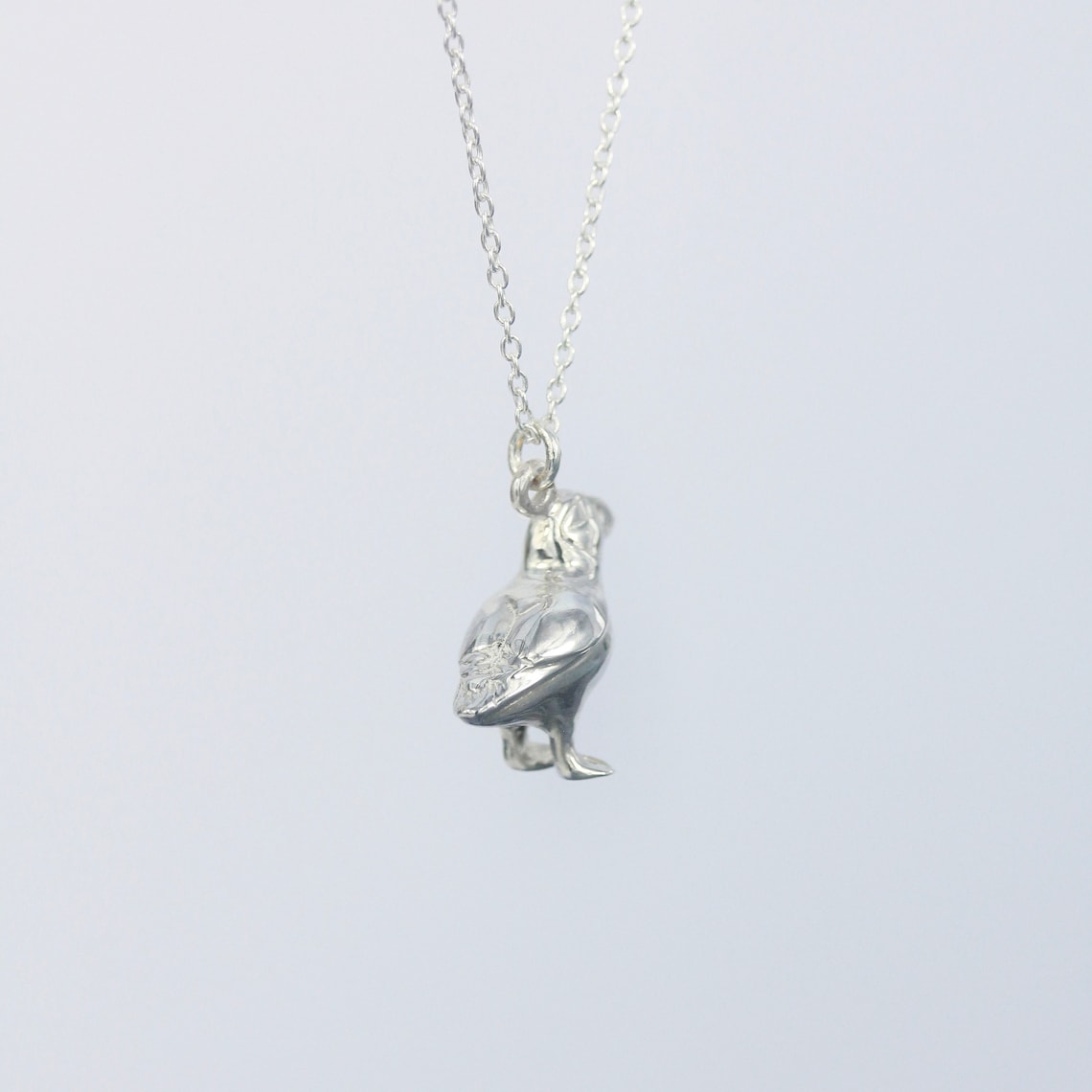 Puffin Necklace Sterling Silver Puffin Pendant - Etsy UK