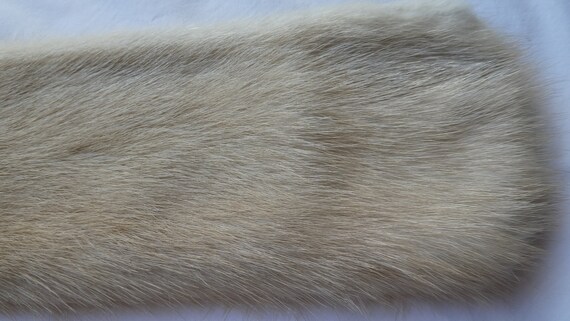 1950-60s BLOND MINK Fur Scarf - Light Golden Real Fur… - Gem