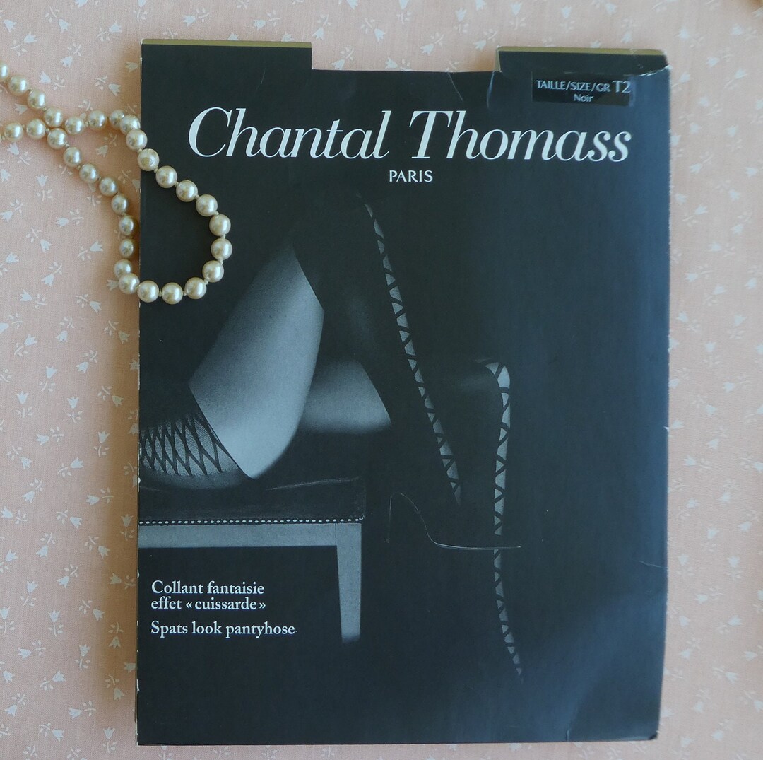 CHANTAL THOMASS, Paris Spats Look Pantyhose Black Tights Collants ...