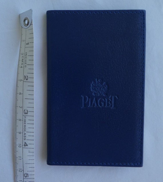 PIAGET, SWITZERLAND. Grained Blue Leather Card Holder… - Gem