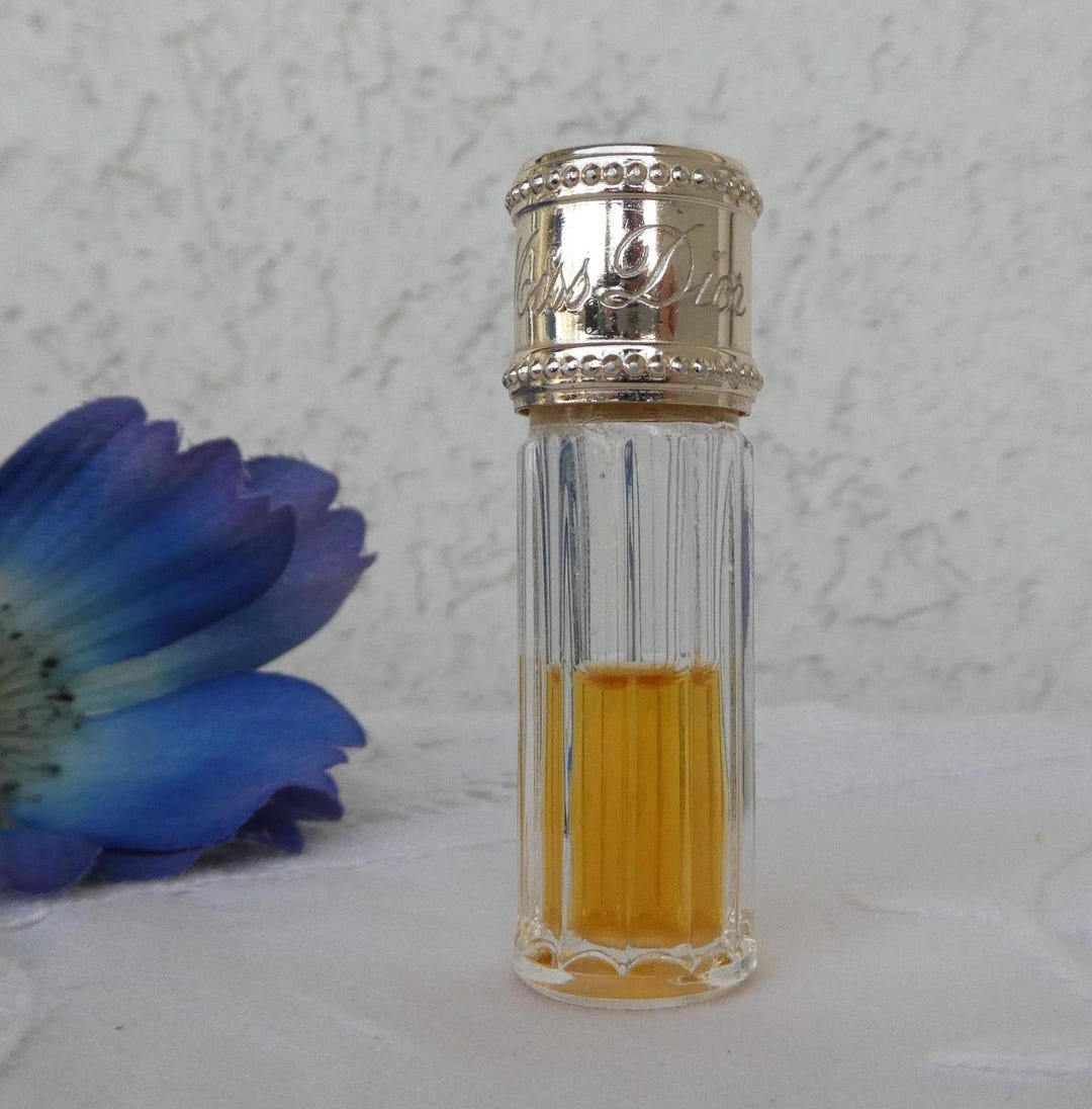 Rare Miss Dior by DIOR, 1947 Couture Perfume Flacon Ribbed Glass Bottle ...