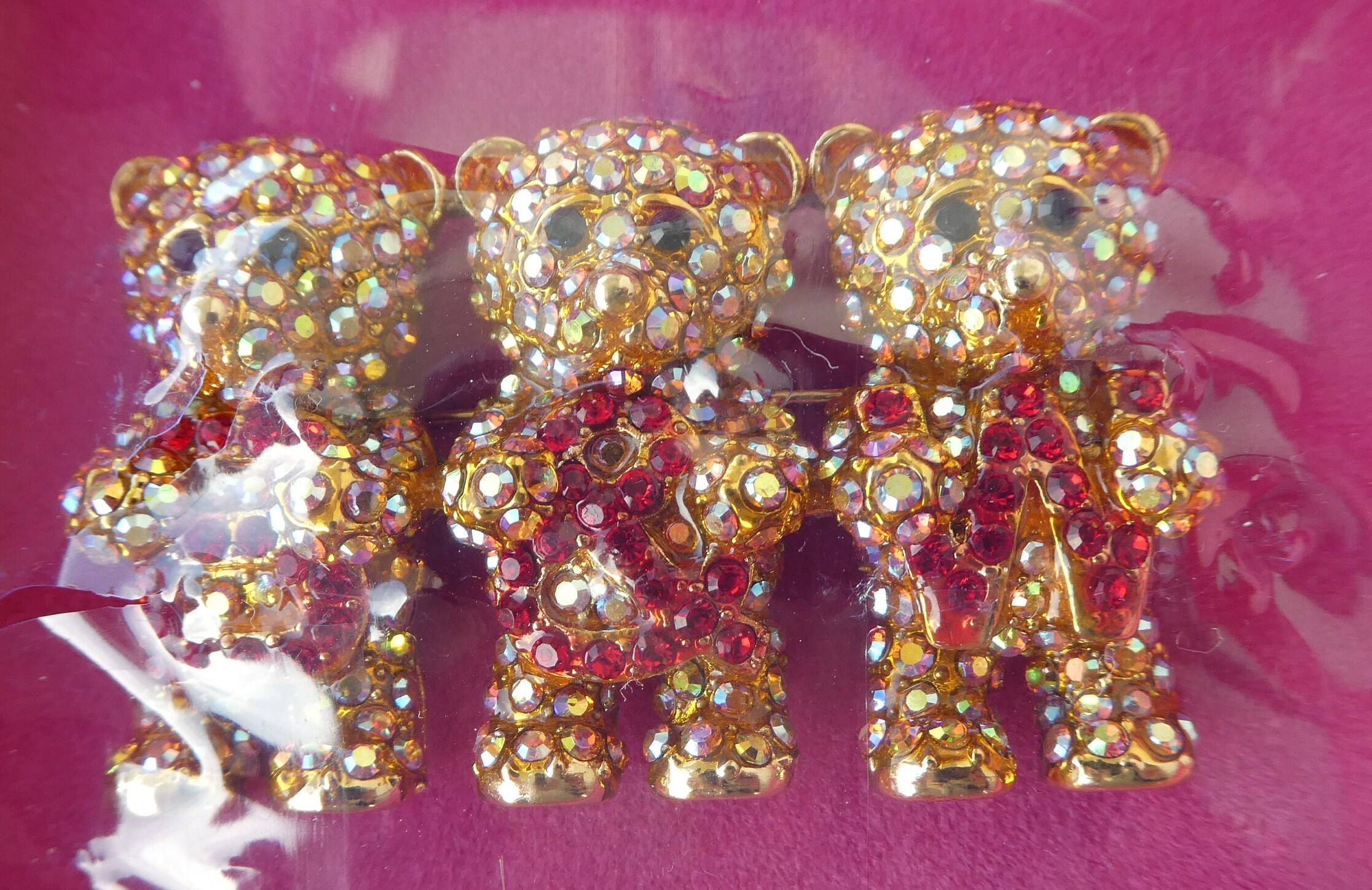 Rare BUTLER & WILSON Three Bears Brooch. Vintage Sparkly - Etsy UK