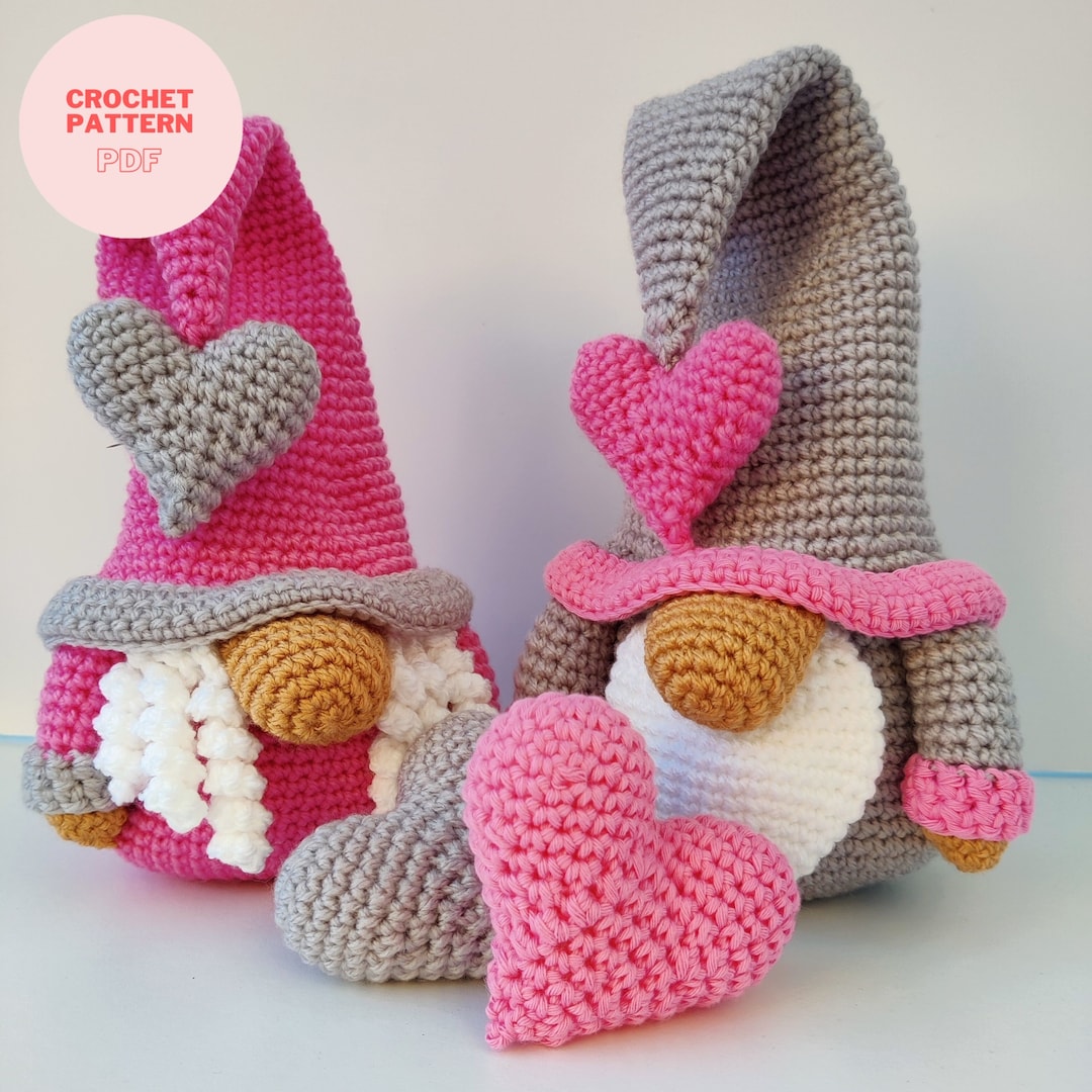 UK Crochet Pattern for Valentine Love Gonks - Etsy