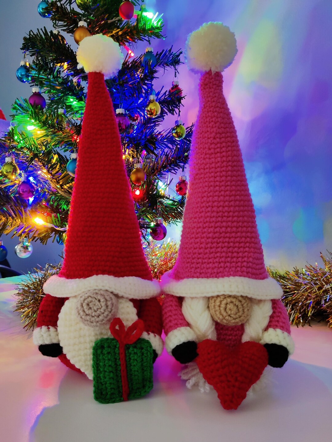 Christmas Santa Gonk Family Crochet Pattern (UK) (PDF Pattern) - Etsy