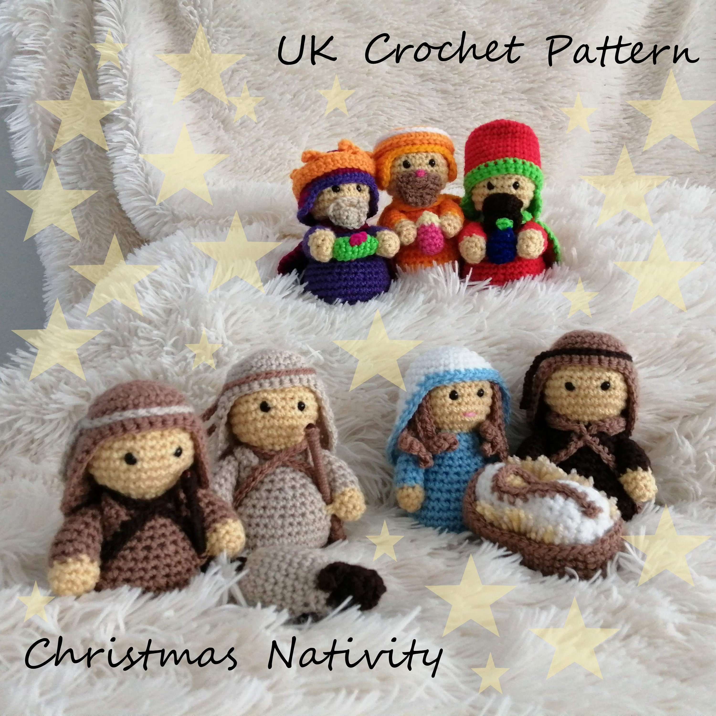 Christmas Nativity UK Crochet Pattern Mary & Joseph 3 Kings | Etsy