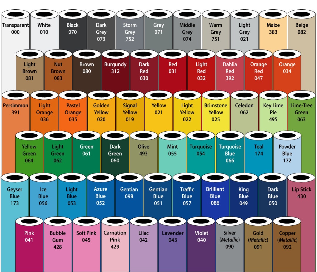 12" X 10ft (feet) - Oracal 631 Exhibition Cal *63 Matte Color Choices ...