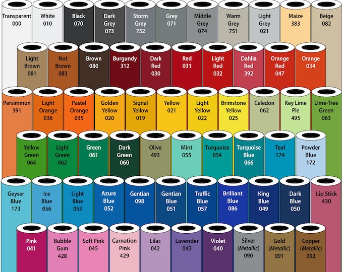 12" X 10ft (feet) - Oracal 631 Exhibition Cal *63 Matte Color Choices ...
