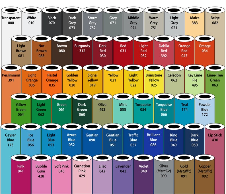 12" X 10ft (feet) - Oracal 631 Exhibition Cal *63 Matte Color Choices ...