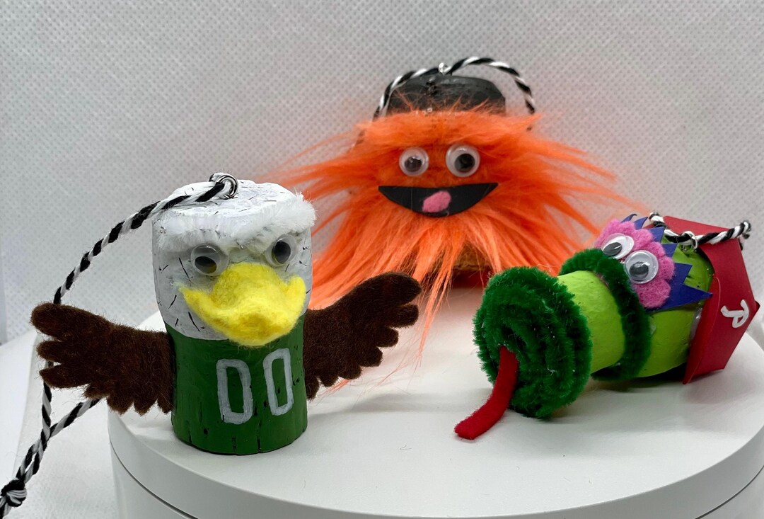 Handmade Philly Mascots Ornament Set: Swoop, Phanatic, Gritty - Etsy