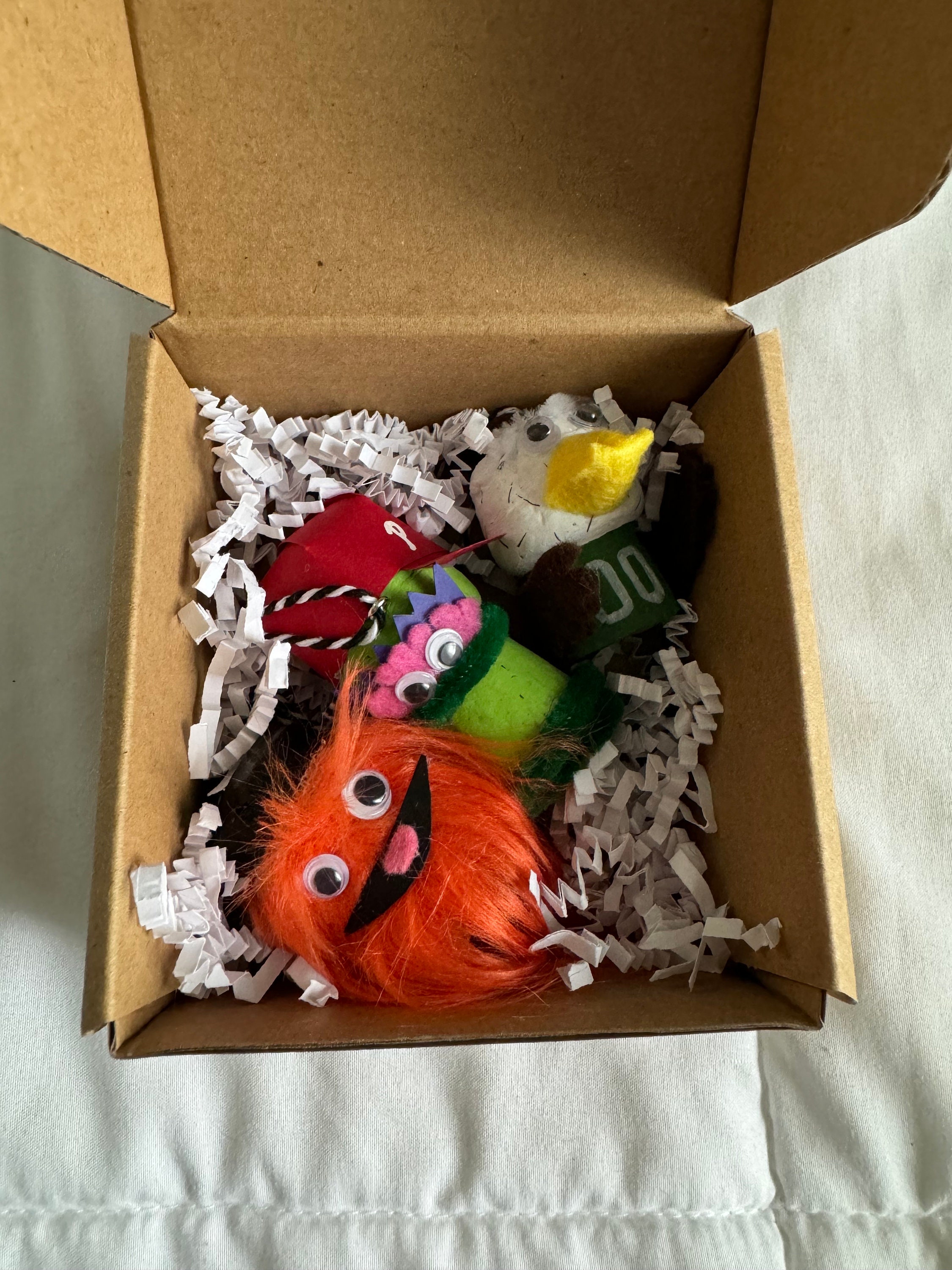 Handmade Philly Mascots Ornament Set: Swoop, Phanatic, Gritty - Etsy