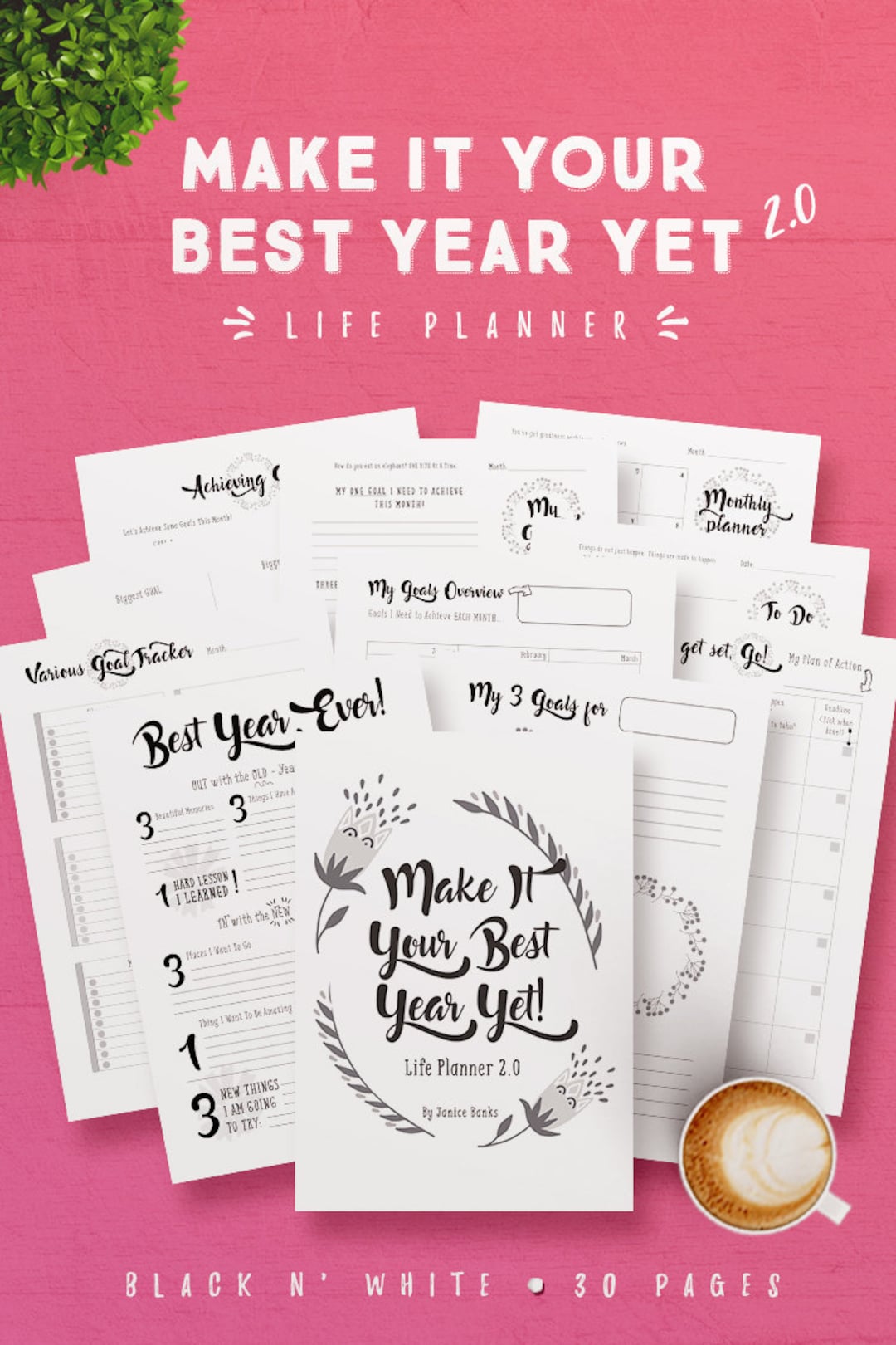 Life Binder: Make It Your Best Year yet Life Planner 2.0, Habit Tracker ...