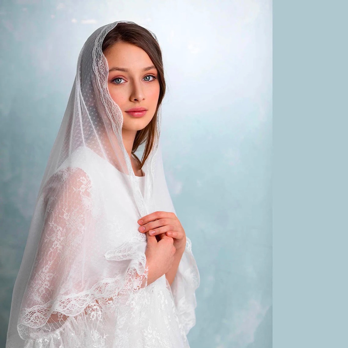 Lace Edge Communion Veil: Flower Girl, Confirmation Veil - Etsy