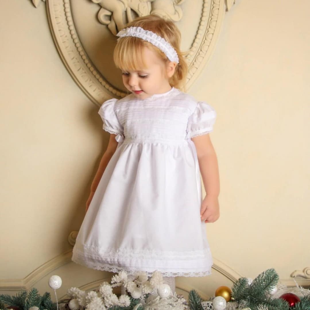 Baptism Girl Dress for Baby Girl, Lace Christening Dress, Baptismal ...