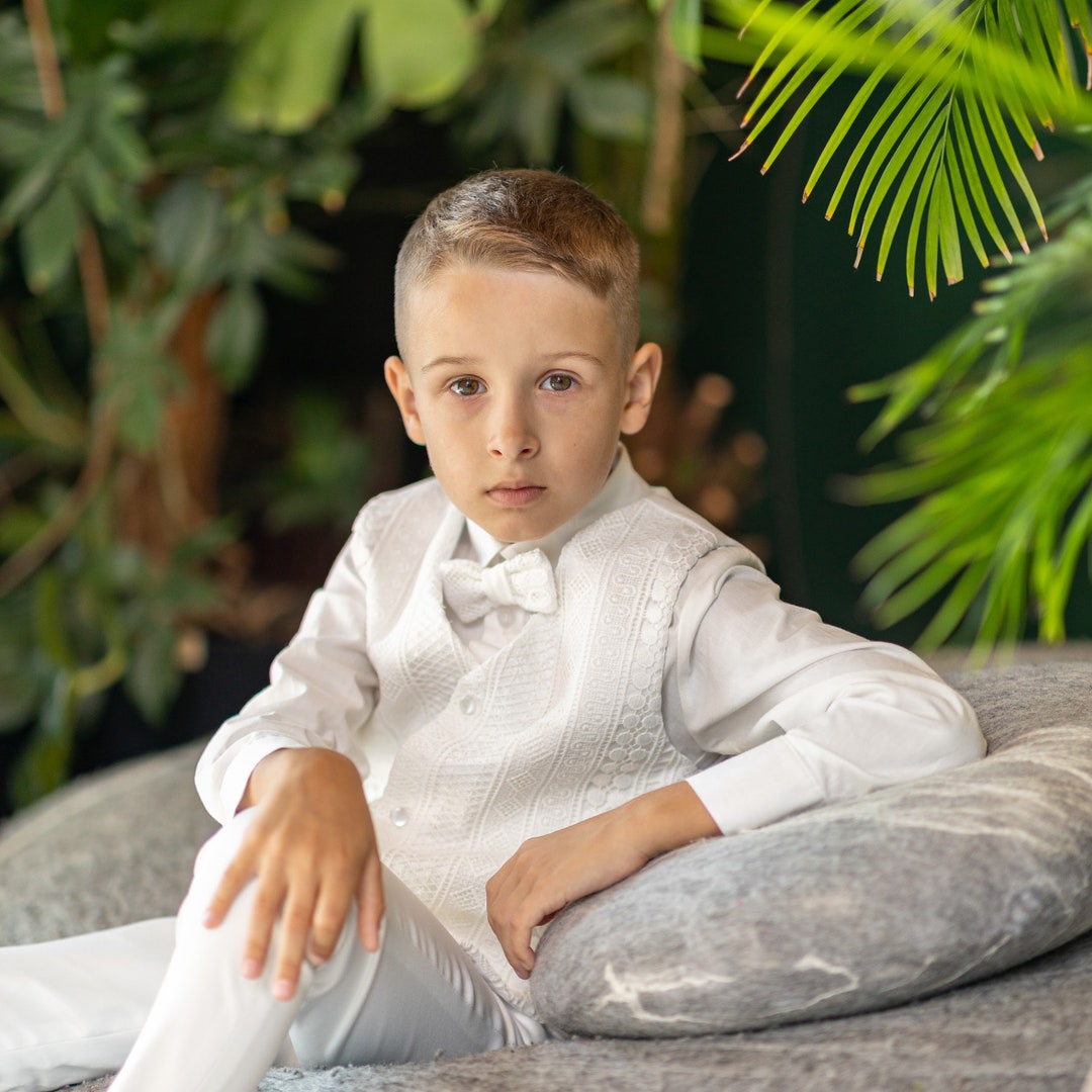 Boys Wedding Suit, Communion Toddler Boy Suit Set, Summer Formal Wear ...