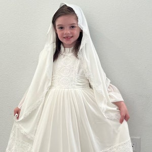 First Communion Dress and Veil | Holy Communion Dress | 1st Communion ...