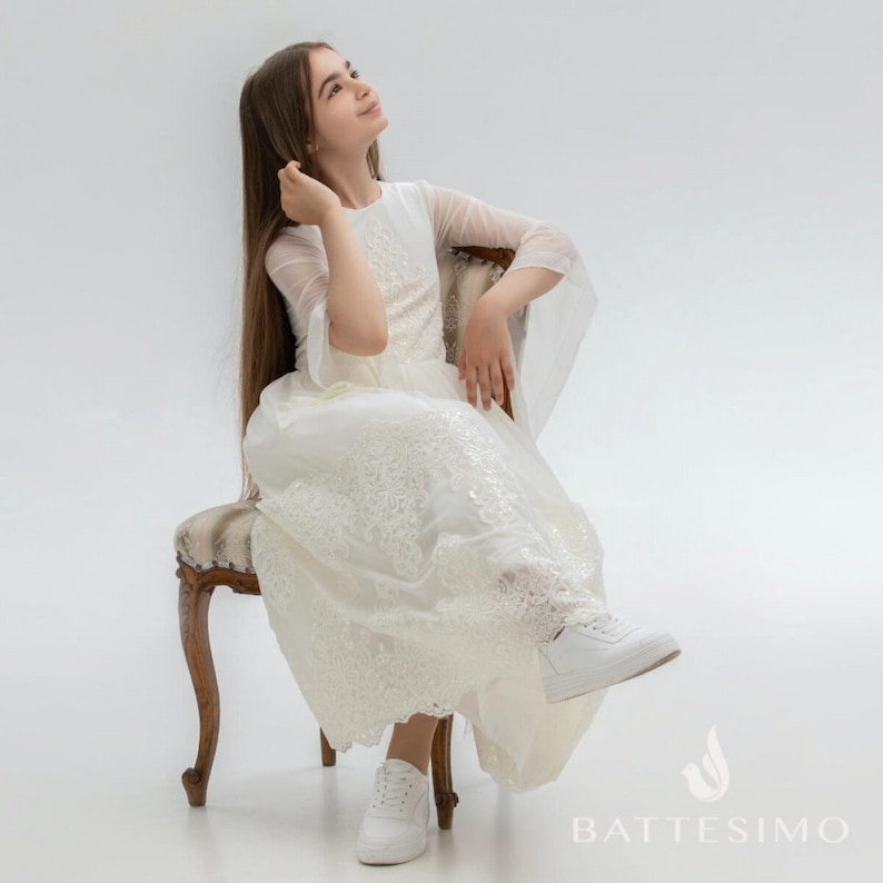 Catholic First Communion Dress & Matching Veil Holy - Etsy