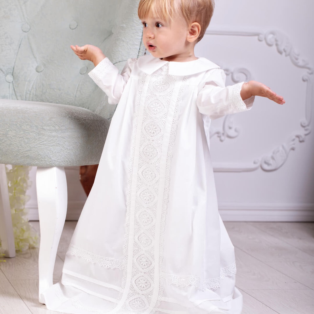 Boys Baptism Gown - Boy Christening Gown - Baby Boy Christening Outfit ...