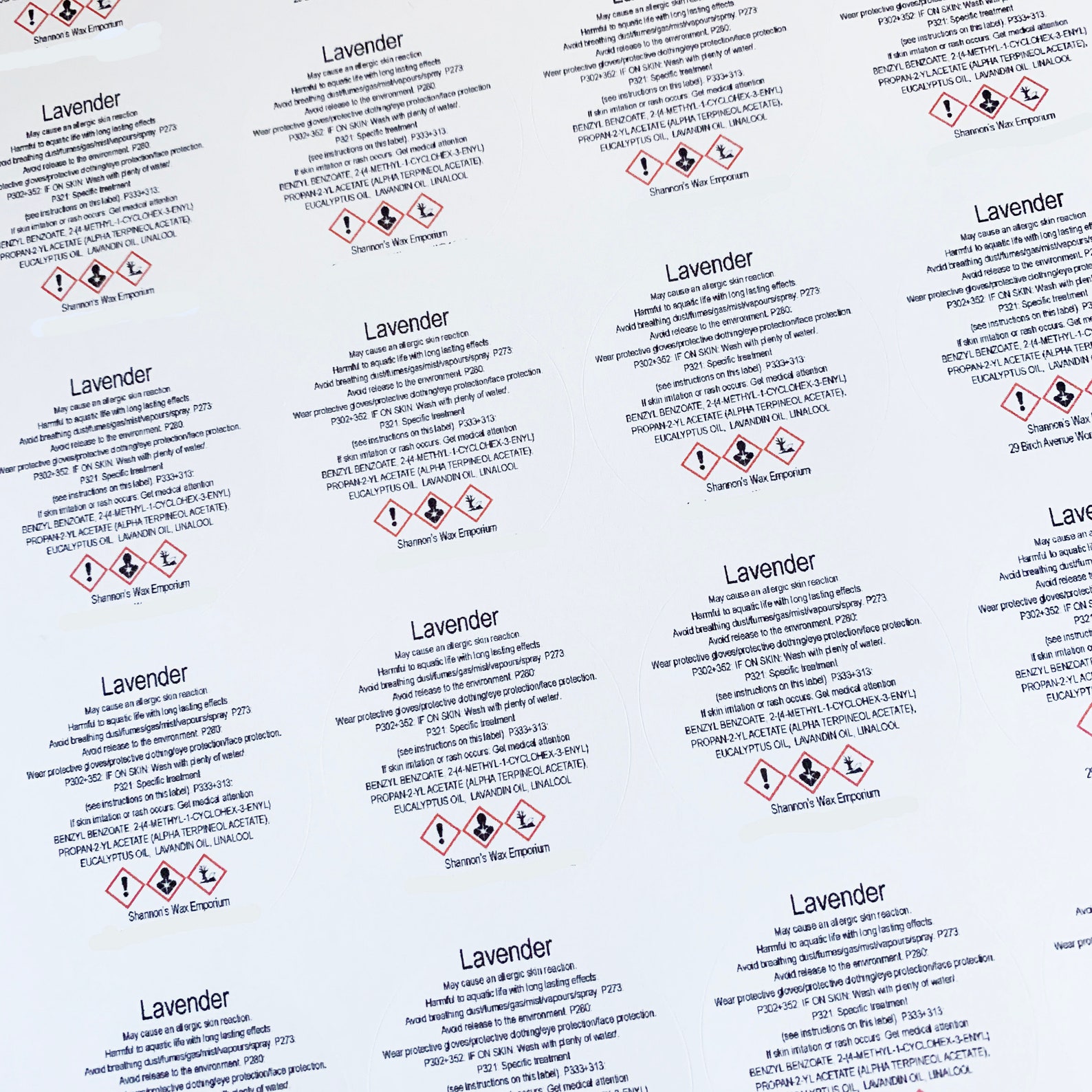 CLP Stickers / CLP Labels / Candle Safety Stickers / Candle | Etsy UK