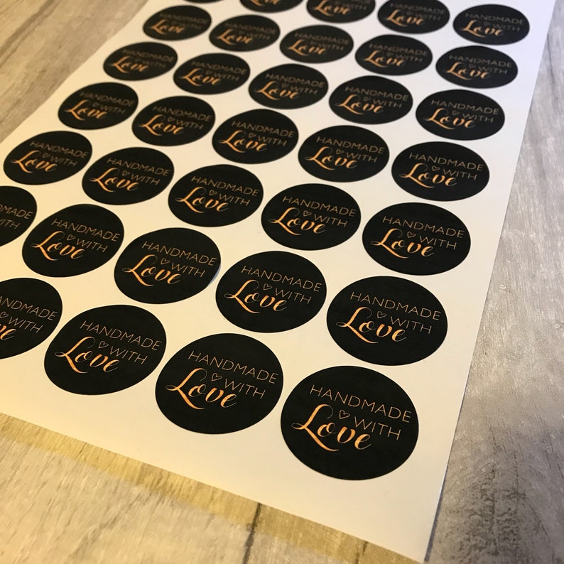 Handmade With Love Stickers // Handmade Parcel Stickers // - Etsy New ...