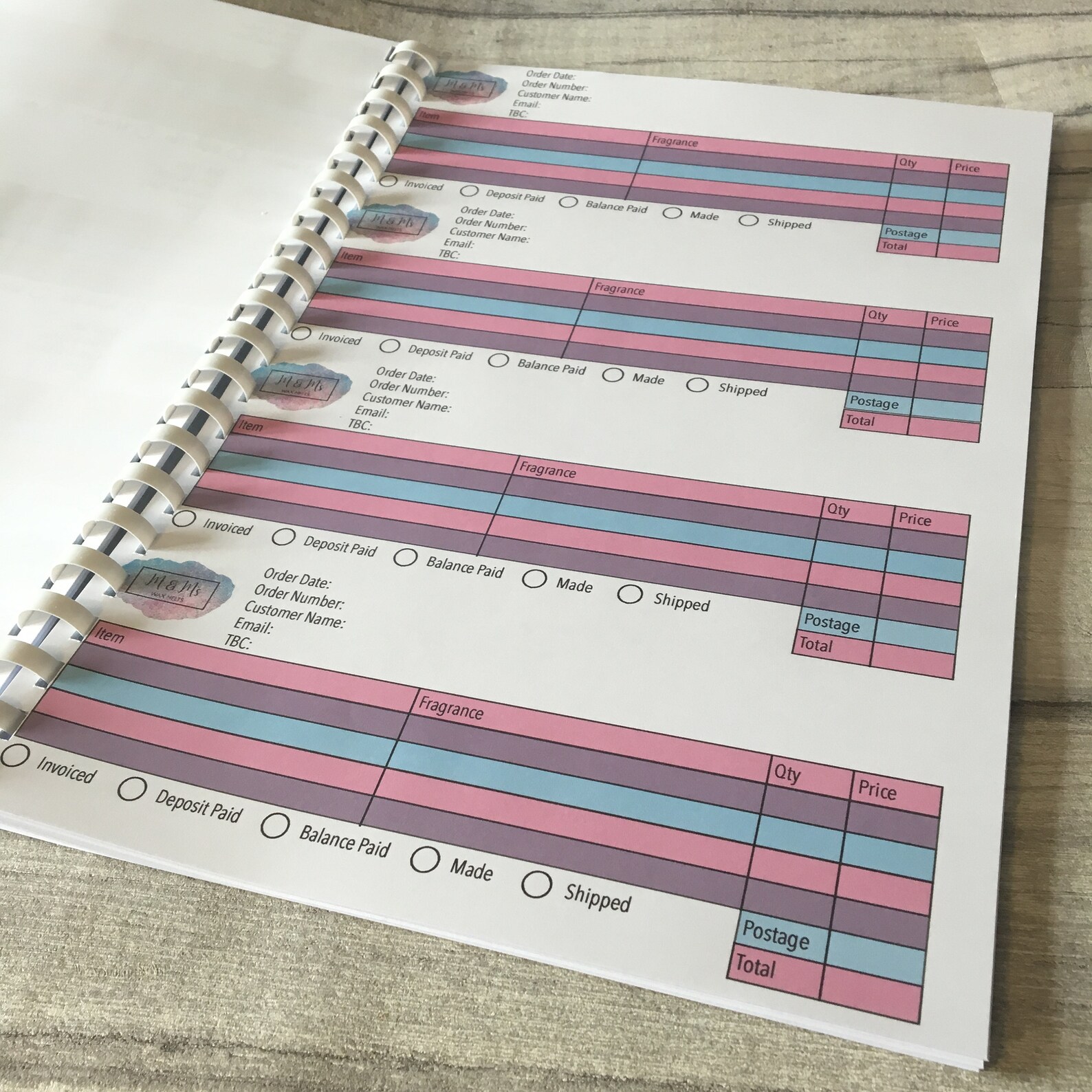 Order Book // Customised Order Book // Business Order Book // - Etsy UK