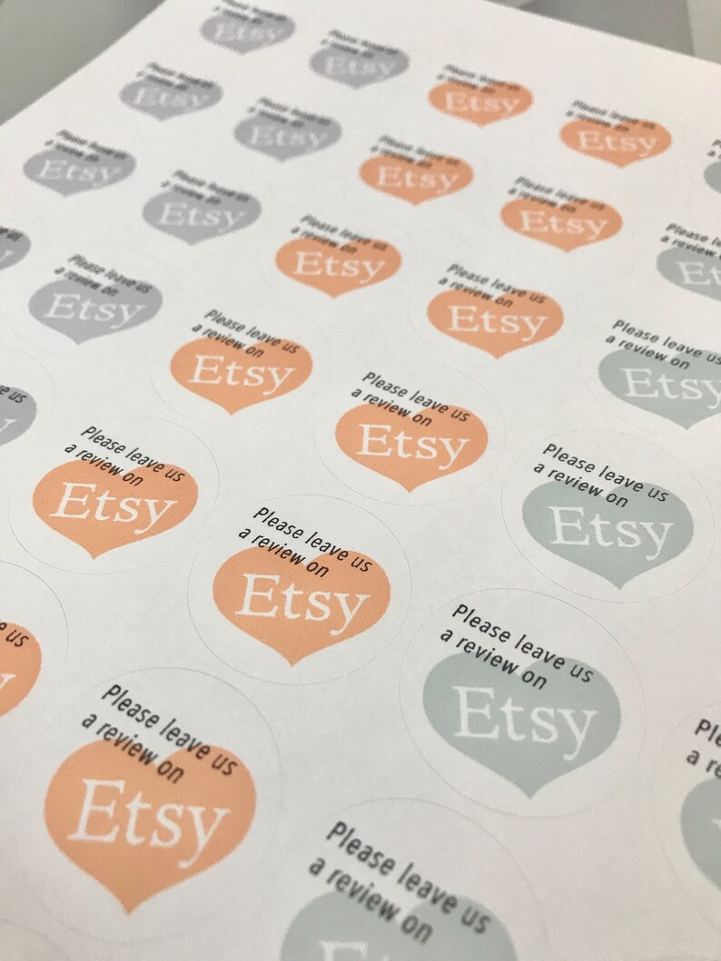 Etsy Review Stickers / Review Stickers / Leave a Review - Etsy