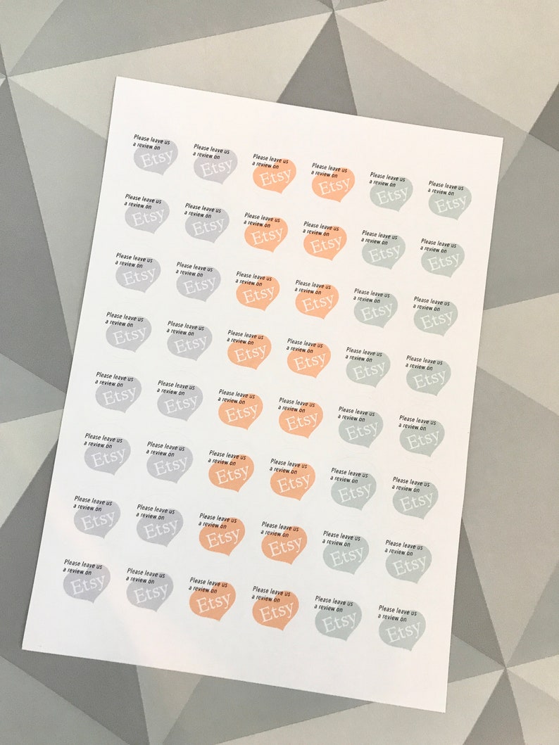 Etsy Review Stickers / Review Stickers / Leave a Review | Etsy