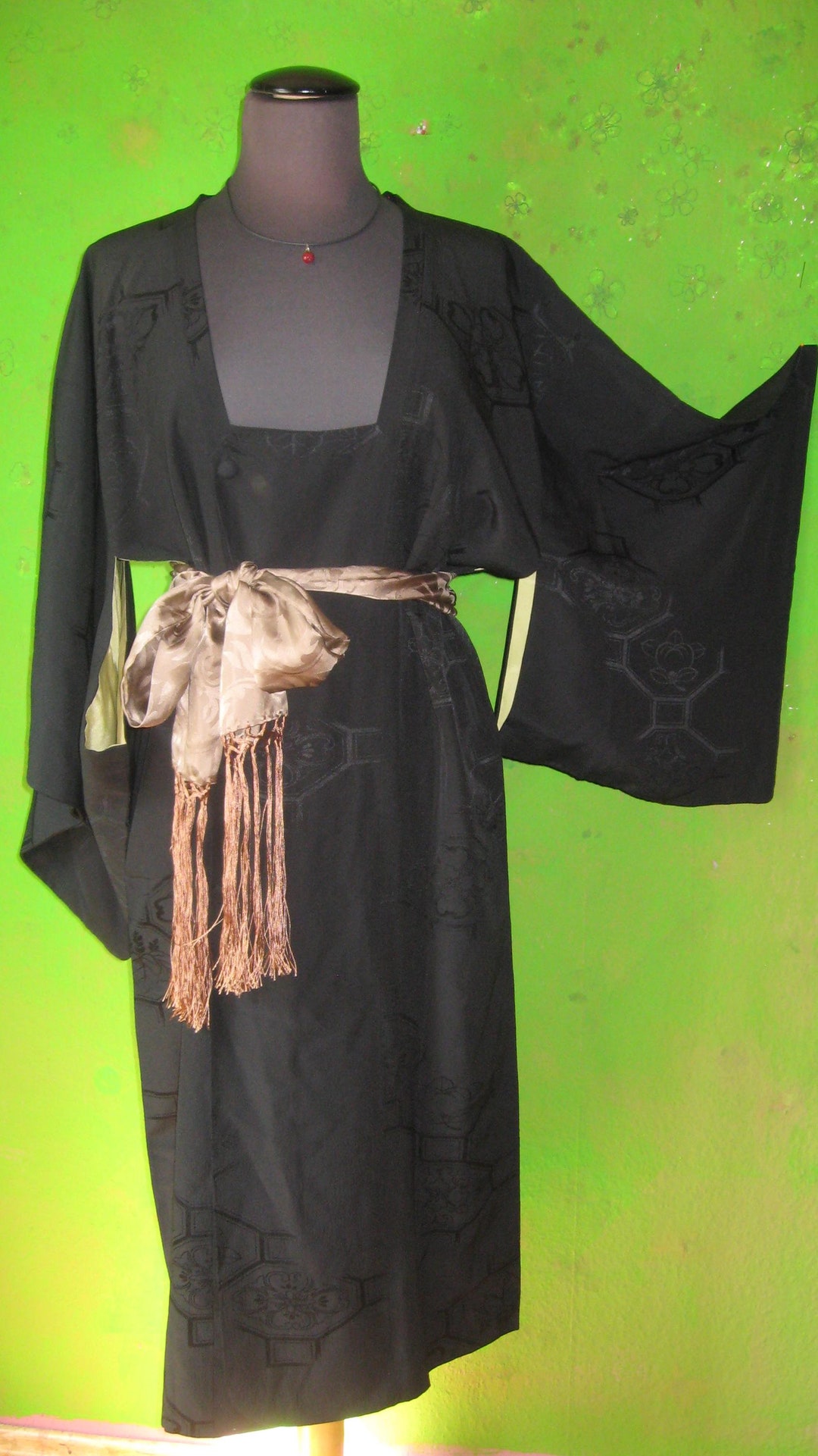 Kimono, Kimonokleid, Seidenkleid, Kimonomantel, antiker, perfekter ...