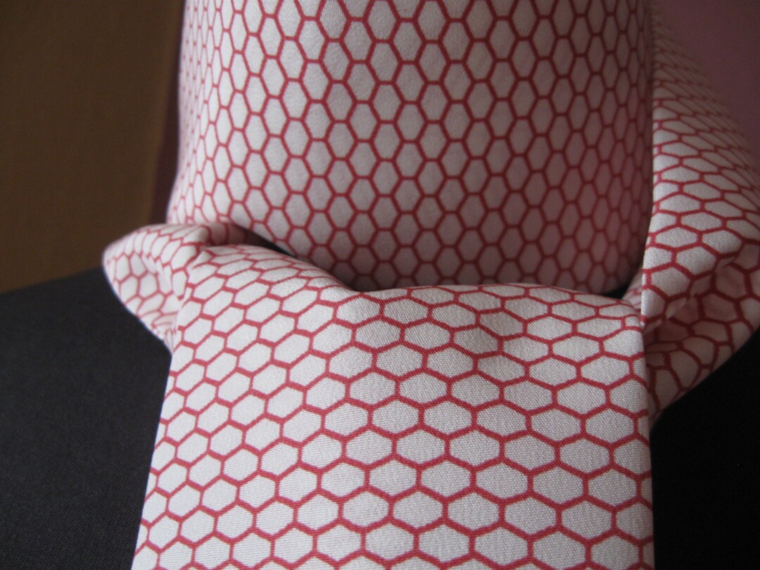 Scarf, Extra-long, Narrow, Tie Belt, Geometric, Hexagon, Honeycomb ...