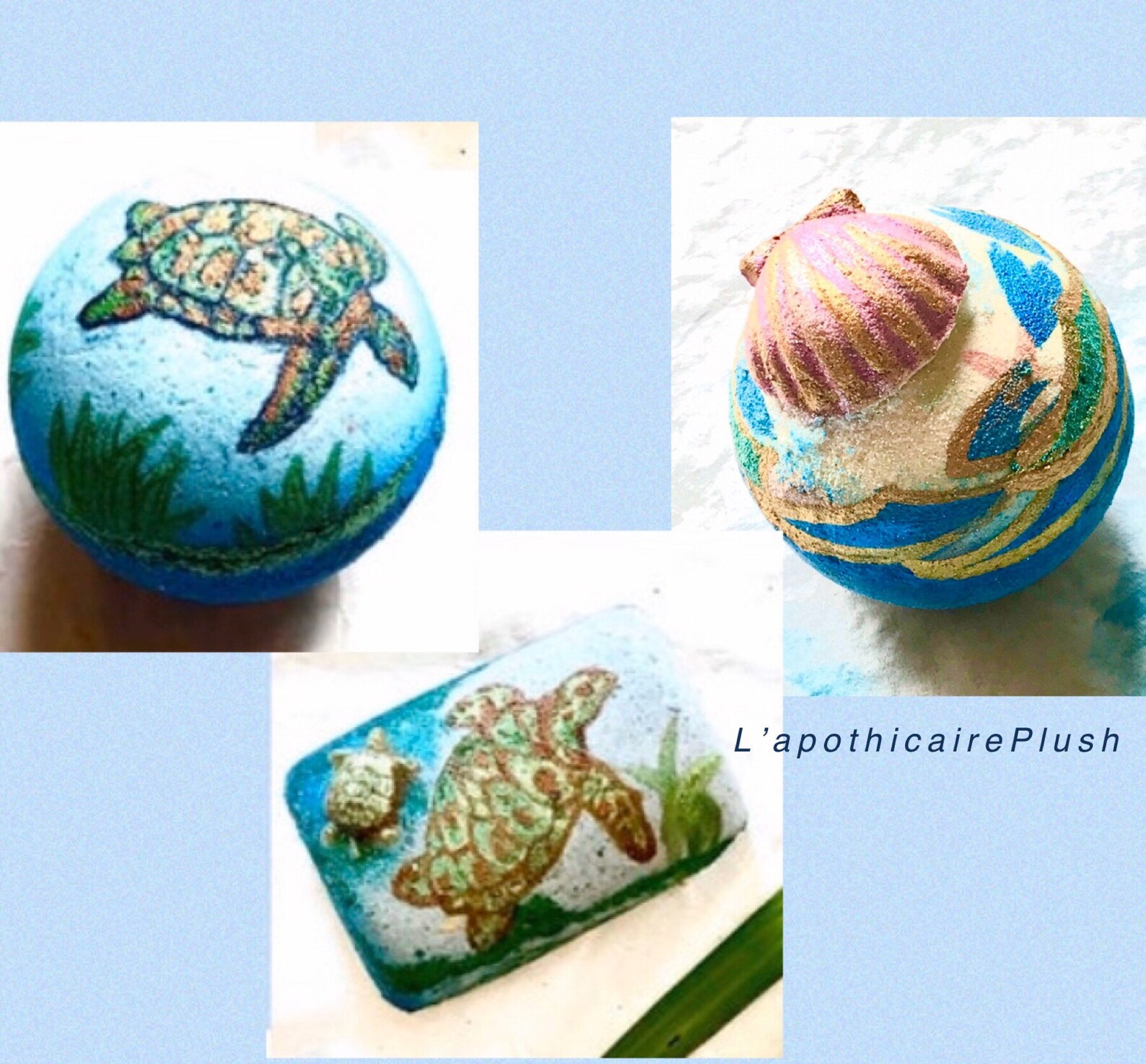 Sea Shell Bath Bomb Beach Bath Bomb Sea Turtle Bath Bomb | Etsy