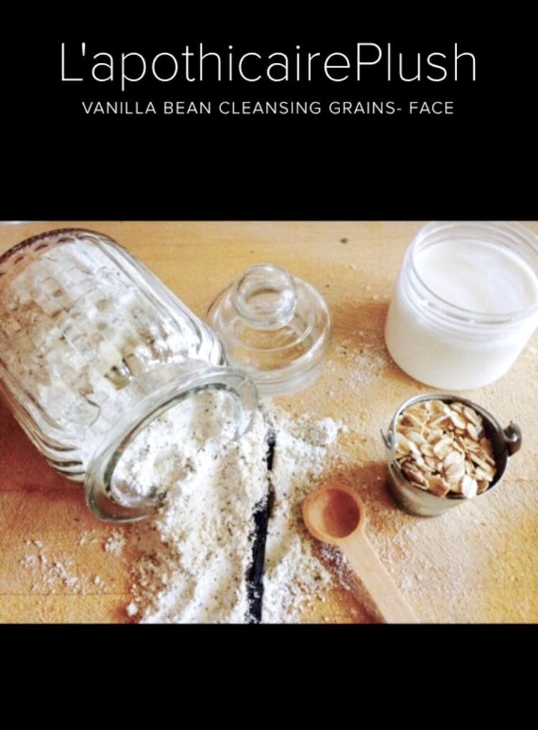Facial Cleanser, Vanilla Bean Cleansing Grains, Natural Face Cleanser ...