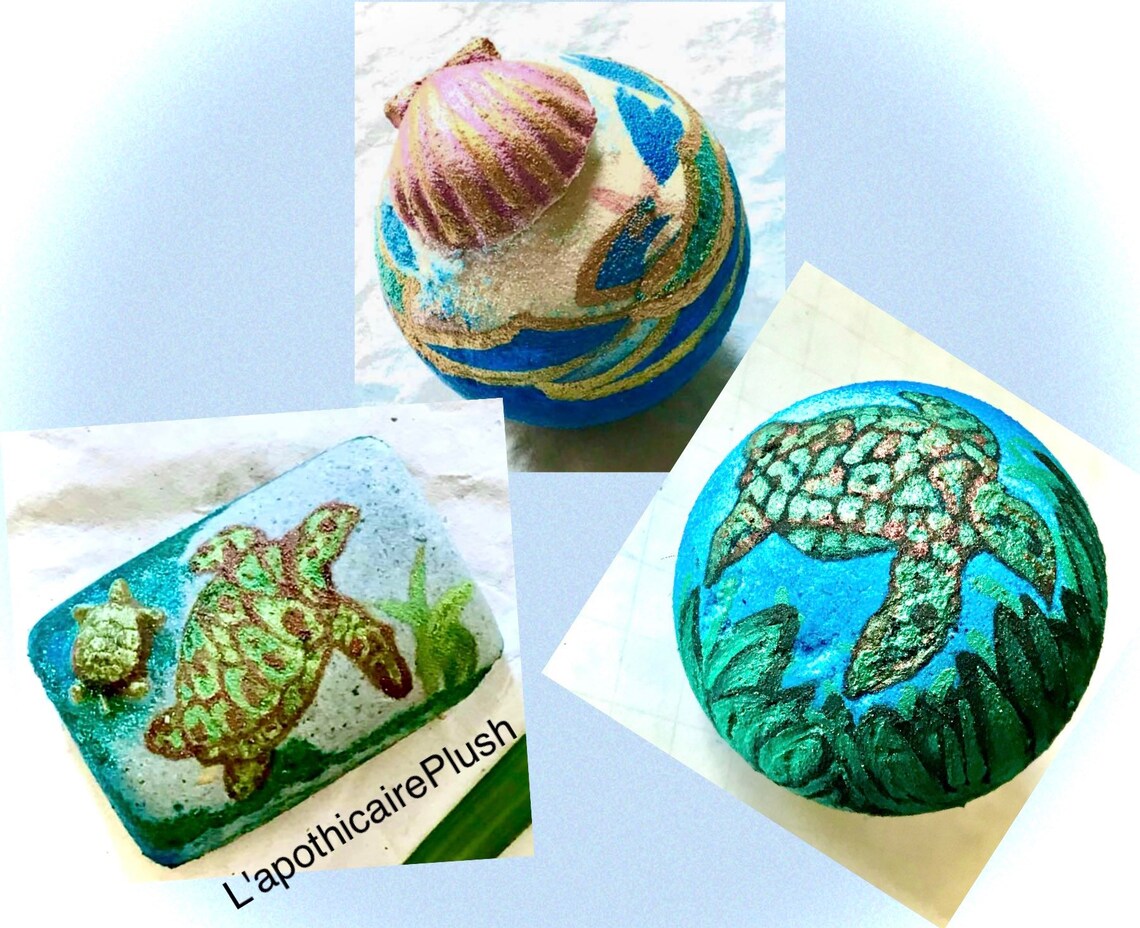 Sea Shell Bath Bomb Beach Bath Bomb Sea Turtle Bath Bomb - Etsy